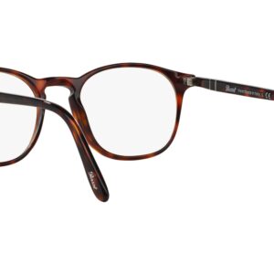 Persol PO3007V Square Prescription Eyewear Frames, Havana/Demo Lens, 50 mm