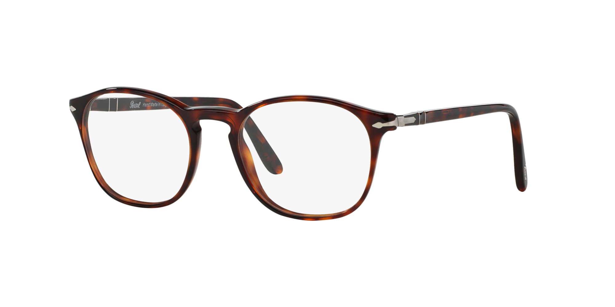 Persol PO3007V Square Prescription Eyewear Frames, Havana/Demo Lens, 50 mm