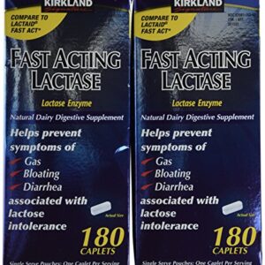 Kirkland Signature Fast Acting Lactase, (2 Pack), 360 Ct Caplets