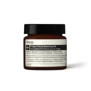 aesop b triple c facial balancing gel - lightly hydrating with vitamins b and c to replenish and balance skin - 2.1 oz