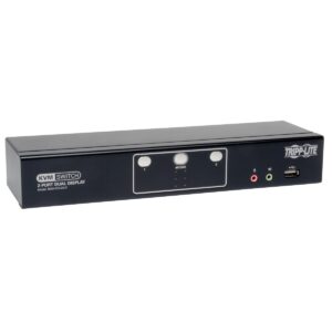 tripp lite 2-port dual monitor dvi kvm switch with audio, usb 2.0 hub & cables (b004-2dua2-k)