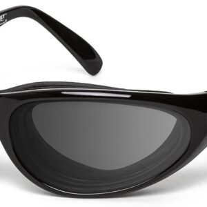 7 EYE Diablo | Wind Blocking Sunglasses - Glossy Black, Polarized Gray Lenses