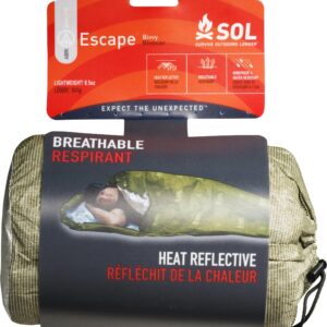 S.O.L. Survive Outdoors Longer SOL Escape Bivvy with Hood - Green - 42gsm