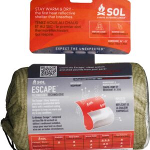 S.O.L. Survive Outdoors Longer SOL Escape Bivvy with Hood - Green - 42gsm