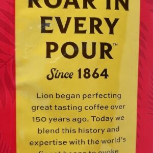 Lion Coffee Premium Gold Roast Whole Bean Coffee, 10% Kona Blend, Medium-Light Roast, A Taste of Aloha - 24 Ounce Bag