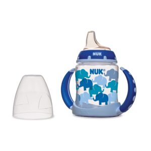 NUK Learner Cup with Silicone Spout, Assorted Colors 1 ea (Pack of 2)