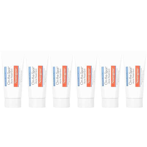 Neutrogena On-The-Spot Acne Spot Treatment with 2.5% Benzoyl Peroxide Acne Treatment Medicine to Treat Face Acne, Gentle Benzoyl Peroxide Pimple Gel for Acne Prone Skin,.75 oz (Pack of 6)