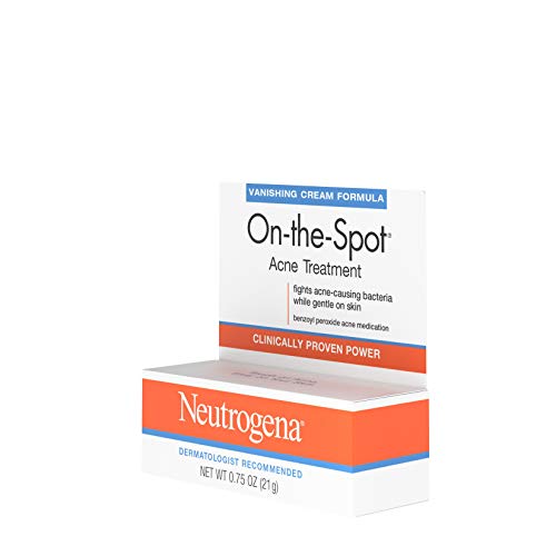 Neutrogena On-The-Spot Acne Spot Treatment with 2.5% Benzoyl Peroxide Acne Treatment Medicine to Treat Face Acne, Gentle Benzoyl Peroxide Pimple Gel for Acne Prone Skin,.75 oz (Pack of 6)