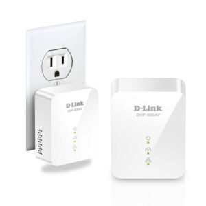 d-link powerline adapter starter kit ethernet over power gigabit av2 up to 1000mbps mimo internet network wall plug in (dhp-601av)