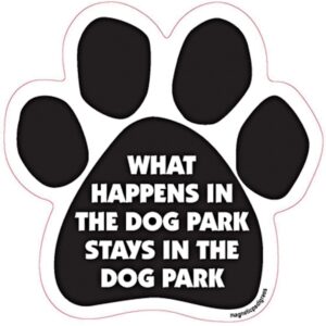 6" dog/animal paw print magnet - works on cars, trucks, refrigerators and more (what happens in the dog park...)