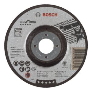 bosch 2608603511 grinding disc for stainless steel cranked 4.92inx7mm