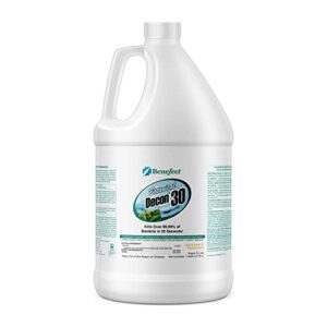 benefect botanical decon 30 disinfectant cleaner - all natural formula for effective cleaning power - ideal for restoration jobs & water damage - 20476 - 1 gallon