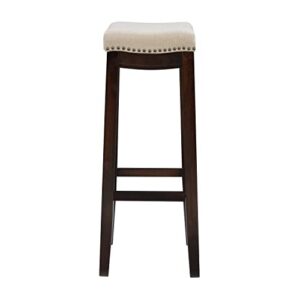 Linon Harper Stool Fabric Top