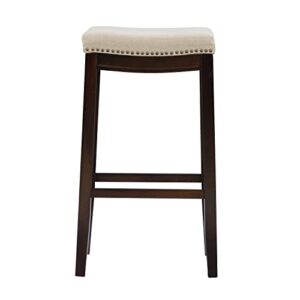 Linon Harper Stool Fabric Top