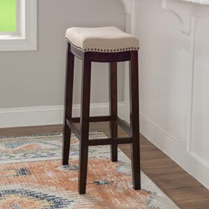 Linon Harper Stool Fabric Top