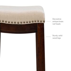 Linon Harper Stool Fabric Top