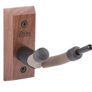 String Swing CC01V-BW Hardwood Home & Studio Wall Mount Violin Hanger - Black Walnut