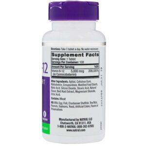 Natrol Fast Dissolving Vitamin B12 - 5000 mcg - 100 tabs