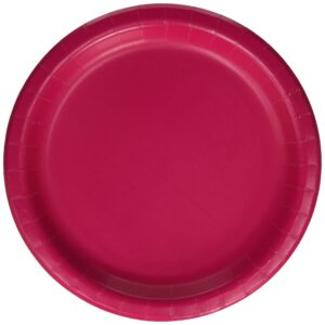 creative converting hot magenta dessert paper plates-24 pcs, 7"