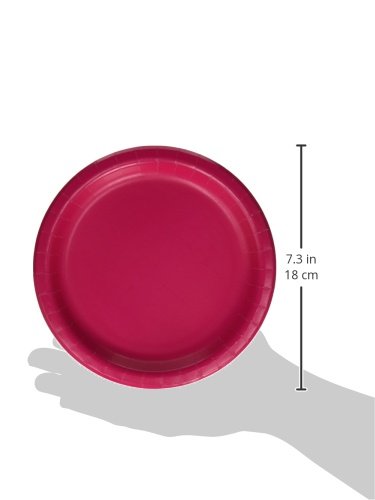 Creative Converting Hot Magenta Dessert Paper Plates-24 Pcs, 7"