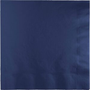 creative converting touch of color 6.5" x 6.5" navy lunch napkin