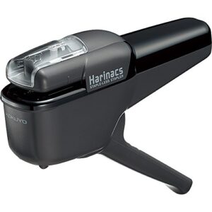 kokuyo harinacs stapleless stapler, up to 10 sheets 64gsm copy paper binding, black, japan import (sln-msh110d)