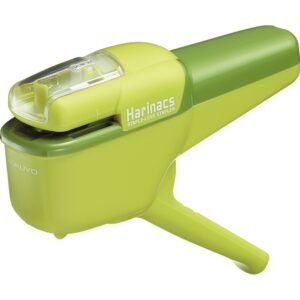 kokuyo harinacs stapleless stapler, up to 10 sheets 64gsm copy paper binding, green, japan import (sln-msh110g)