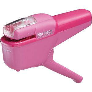 kokuyo harinacs stapleless stapler, up to 10 sheets 64gsm copy paper binding, pink, japan import (sln-msh110p)