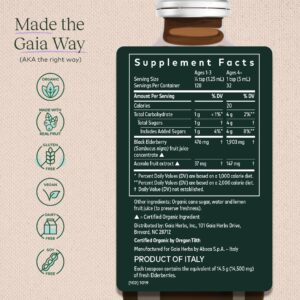 Gaia Herbs Black Elderberry Syrup, 5.4 Ounce