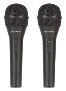 peavey pvi 2 dynamic cardiod handheld microphone, 2 pack