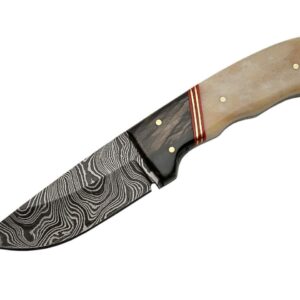 Szco Supplies Bone Damascus Hunting Knife