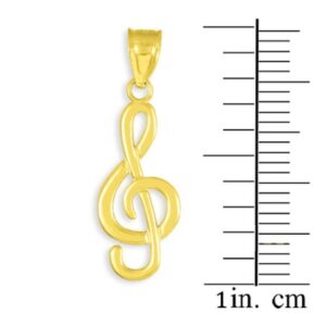 10k Gold Treble Clef Pendant