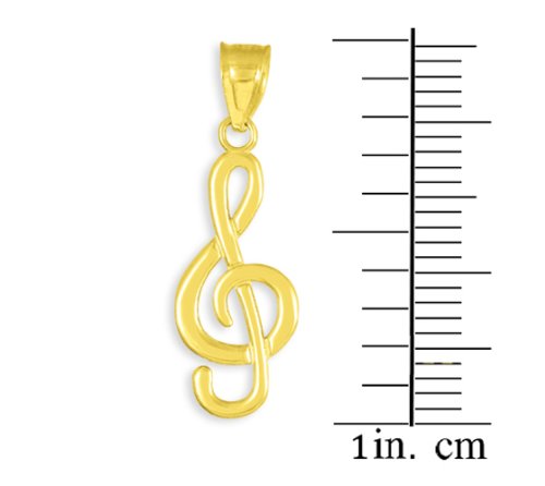 10k Gold Treble Clef Pendant