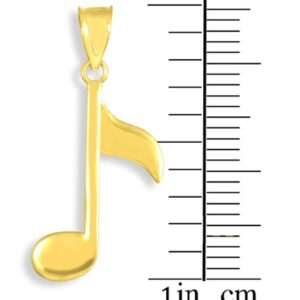 14k Gold Eighth Note Pendant