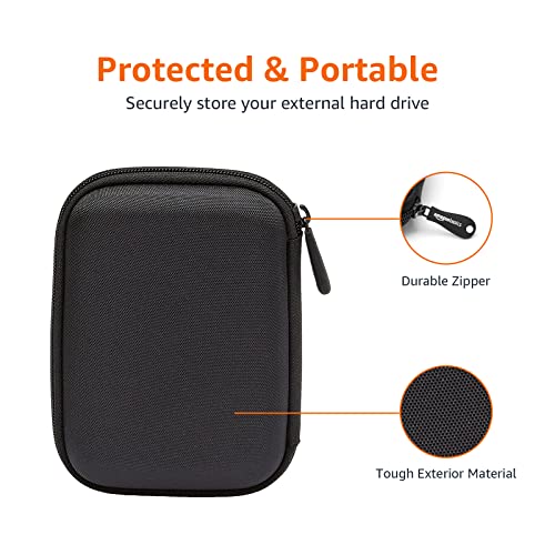 Amazon Basics External Hard Drive Portable Carrying Case, Black