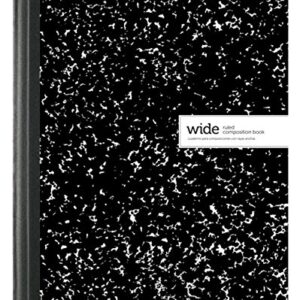 Office Depot Composition Book, 7 1/2in x 9 3/4in, Wide Ruled, 100 Sheets, Assorted Black/White Designs (No Design Choice), 09910