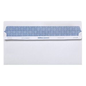 Office Depot 100% Recycled Lift Press(TM) Double-Window Envelopes, 10 (4 1/8in. x 9 1/2in.), White, Box Of 500, 76133