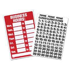 office depot business hours sign, 8in. x 12in, 9394