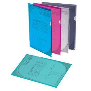 office depot poly project view folders, letter size, assorted colors, pack of 10, 741361