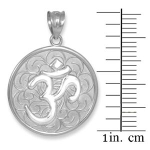 Sterling Silver Om (Aum) Medallion Pendant