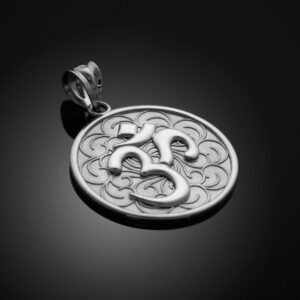 Sterling Silver Om (Aum) Medallion Pendant