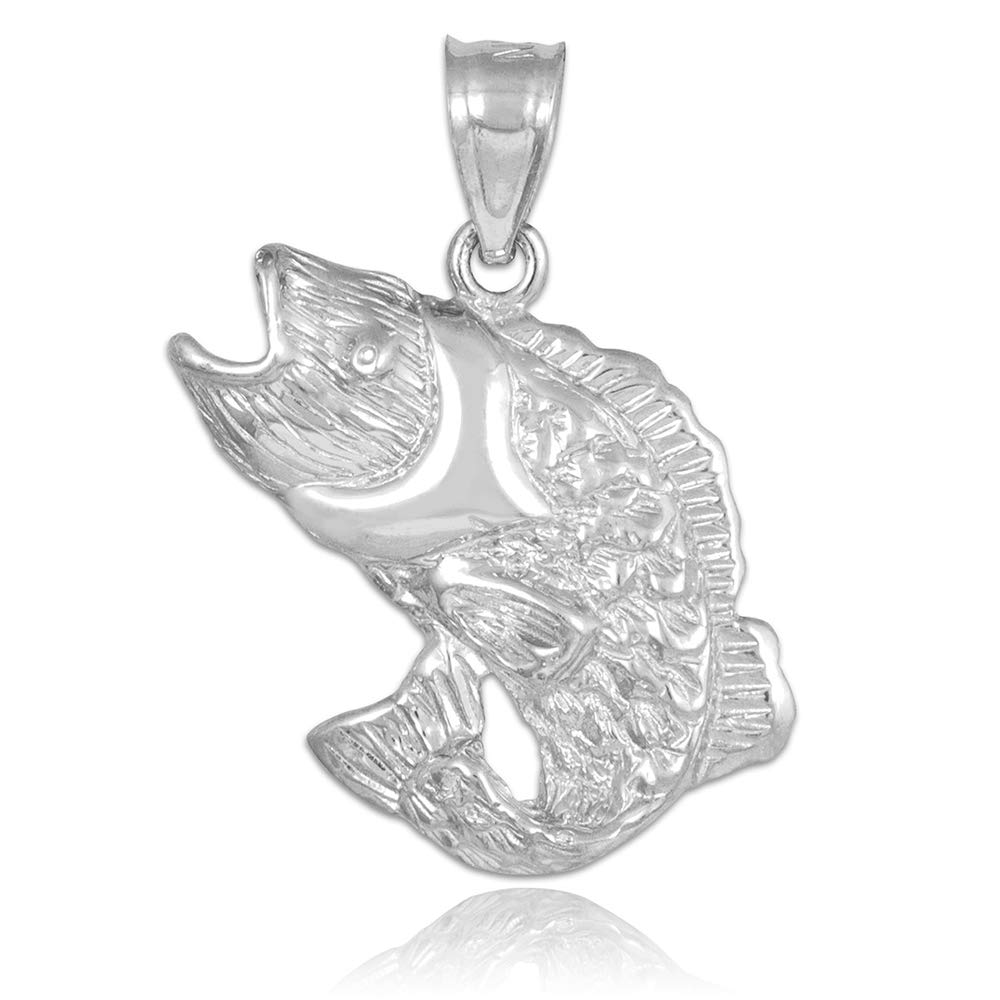 925 Sterling Silver Sea Bass Pendant