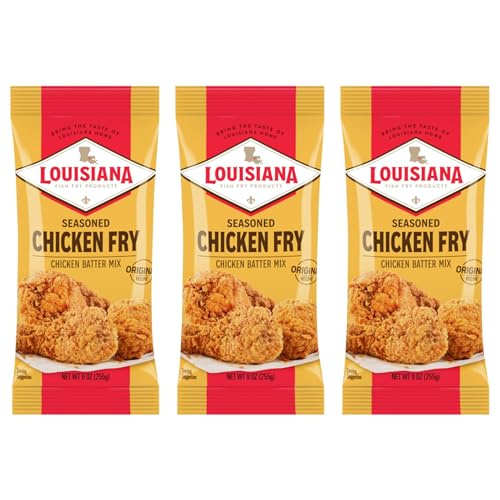 Louisiana Seasoned Crispy CHICKEN FRY Batter 9oz (Pack of 3)