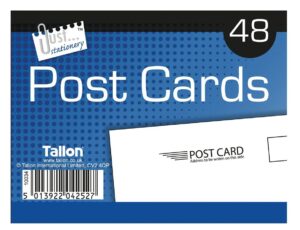 tallon just stationery 140x100mm post card (pack of 48), white-blacnk