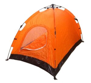 instant automatic pop up backpacking camping hiking 2 man tent orange sealed