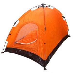 Instant Automatic Pop Up Backpacking Camping Hiking 2 Man Tent Orange Sealed