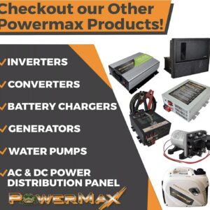 PowerMax PM3-35 Power Supply | AC-DC Converter (110/120 VAC to DC 0-12 Volt, 35 Amp) Battery Charger w/ 3-Stage Smart Charging Mode | Built-in Cooling Fan, LED Indicator Light & Lithium Compatibility