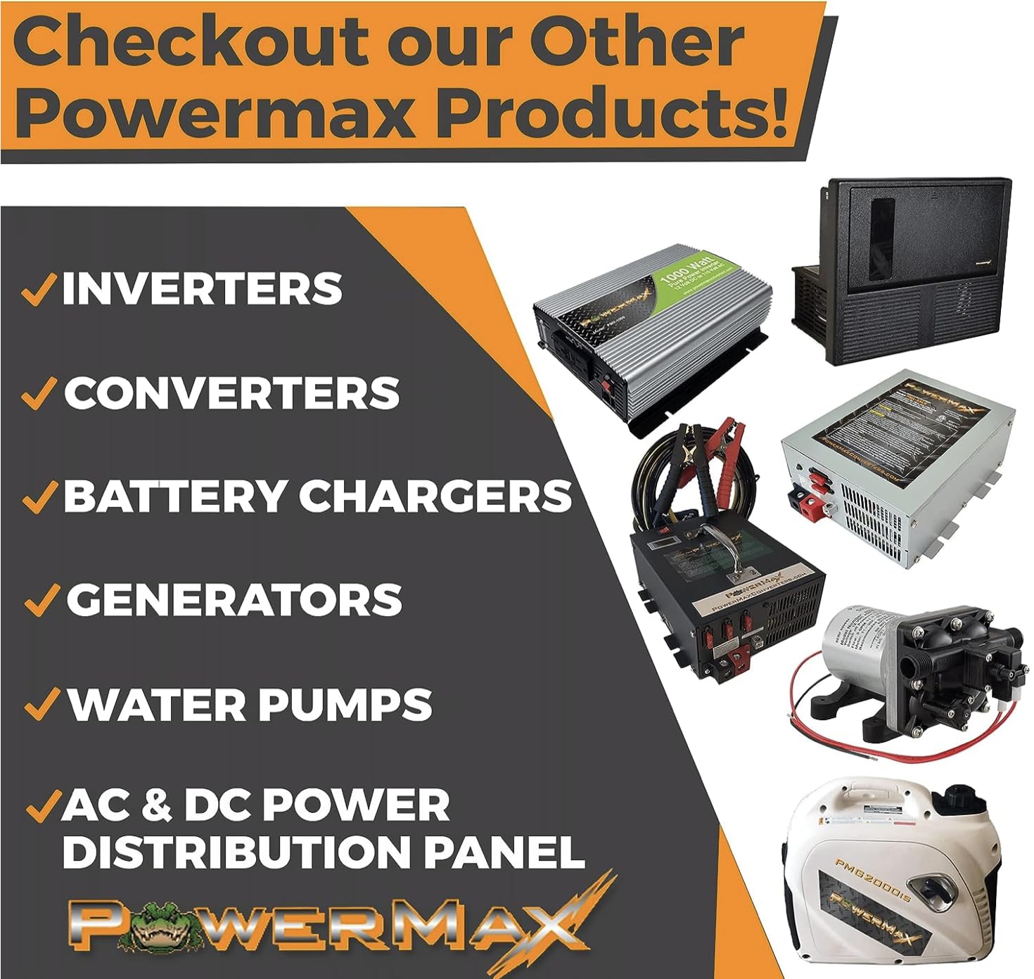 PowerMax PM3-35 Power Supply | AC-DC Converter (110/120 VAC to DC 0-12 Volt, 35 Amp) Battery Charger w/ 3-Stage Smart Charging Mode | Built-in Cooling Fan, LED Indicator Light & Lithium Compatibility