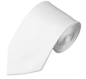 nyfashion101 mens solid color 2.75" slim tie-white