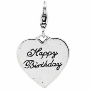 sexy sparkles clip on happy birthday birthstone on heart bead for european jewelry with lobster clasp